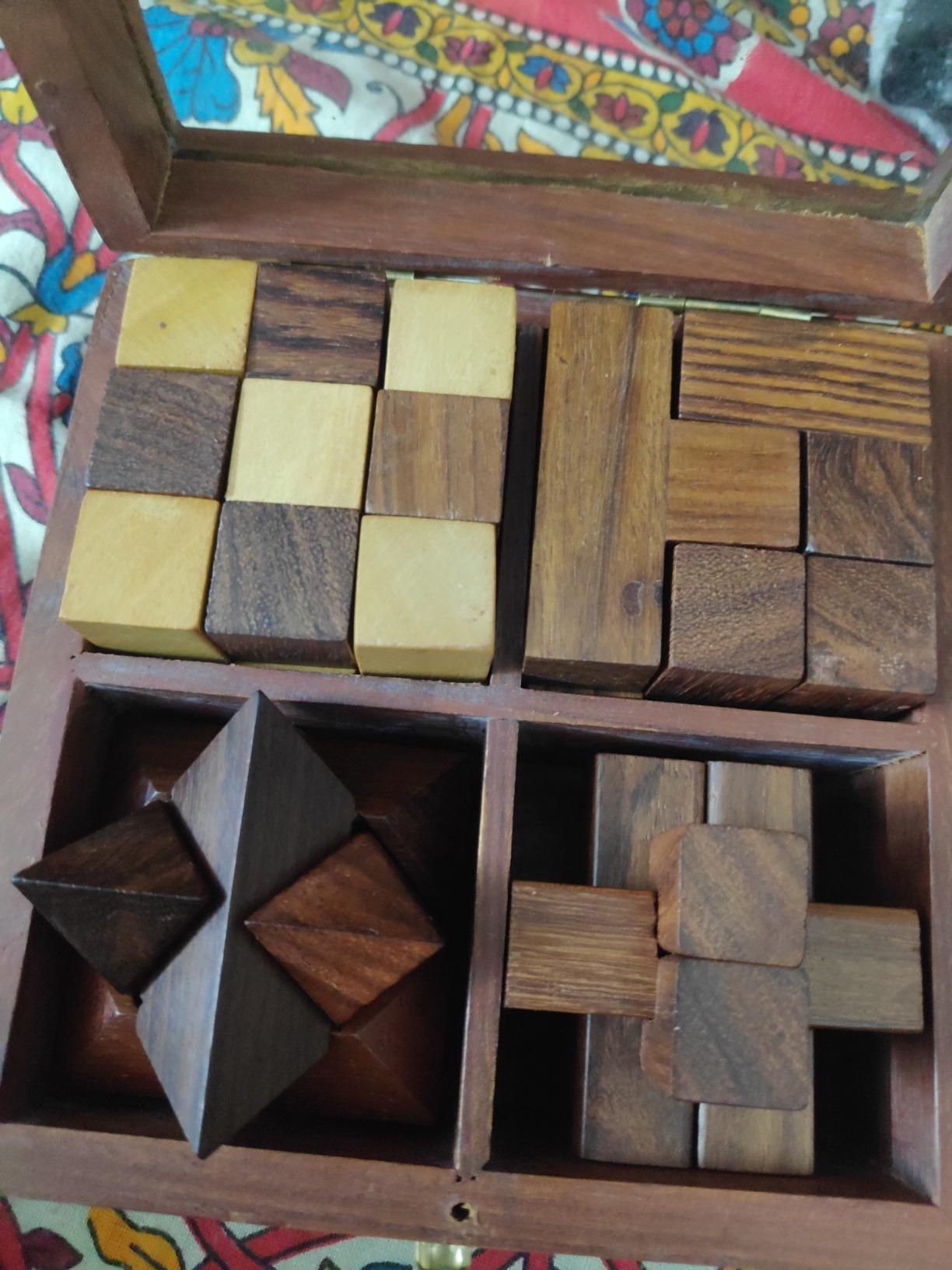 Buy Shalinindia 3D Puzzle for 14 Years and Up, 4 Puzzle, Brown Online ...