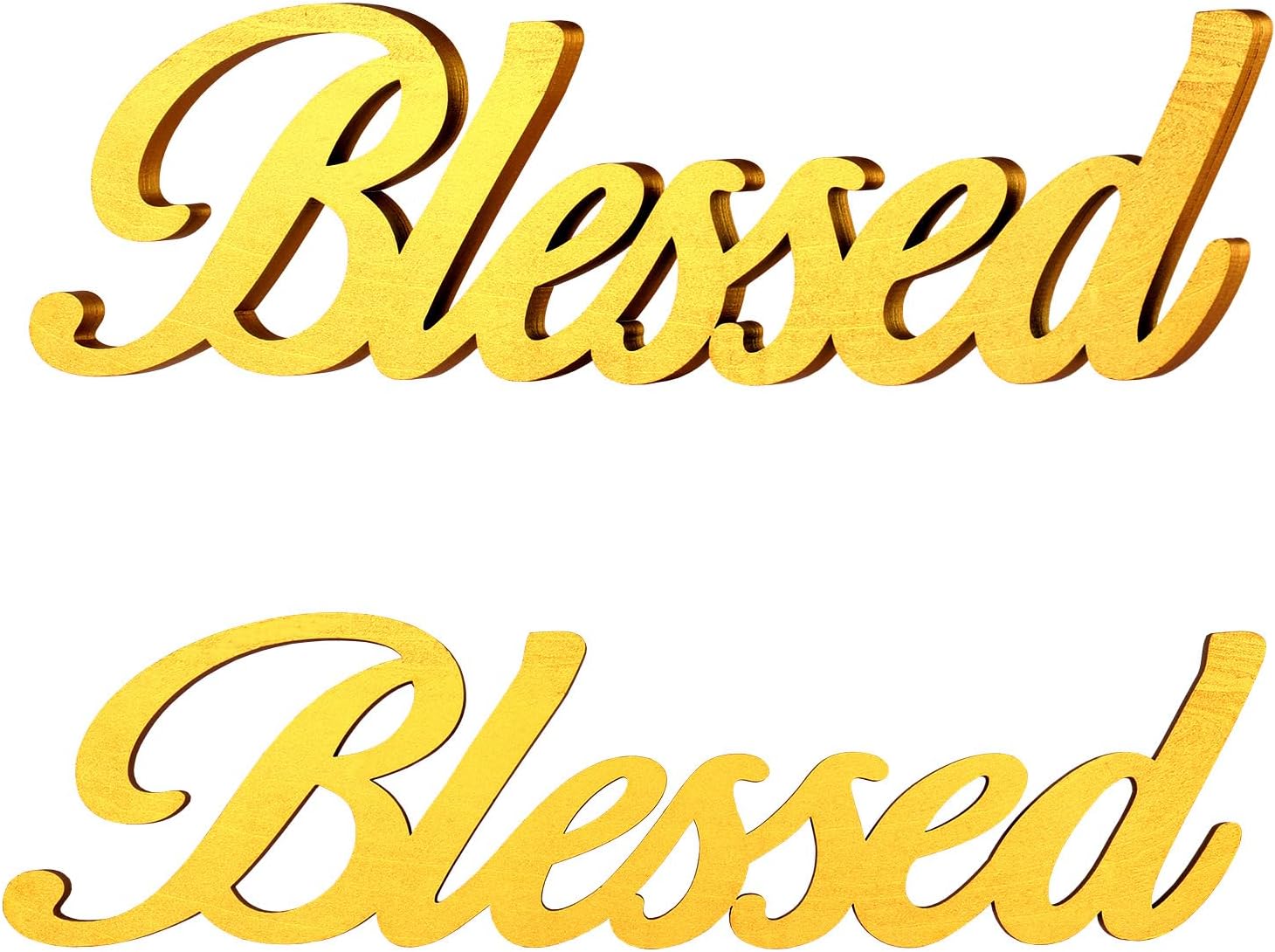 Amazon.com: Blulu Blessed Letter Table Sign Stunning Glitter Blessed ...
