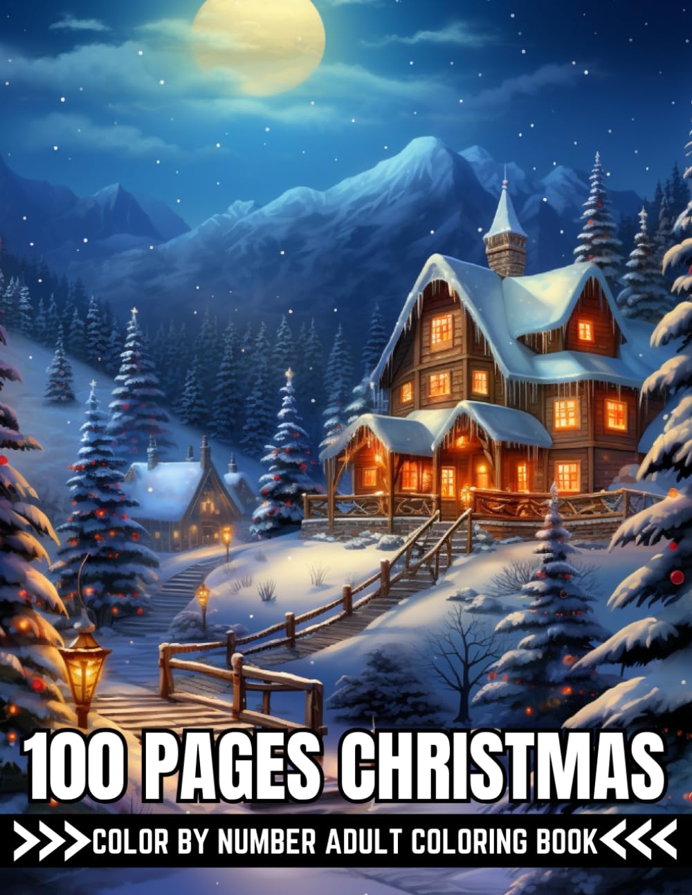 Christmas Color By Number 100 Pages Coloring Book For Adult: Christmas ...