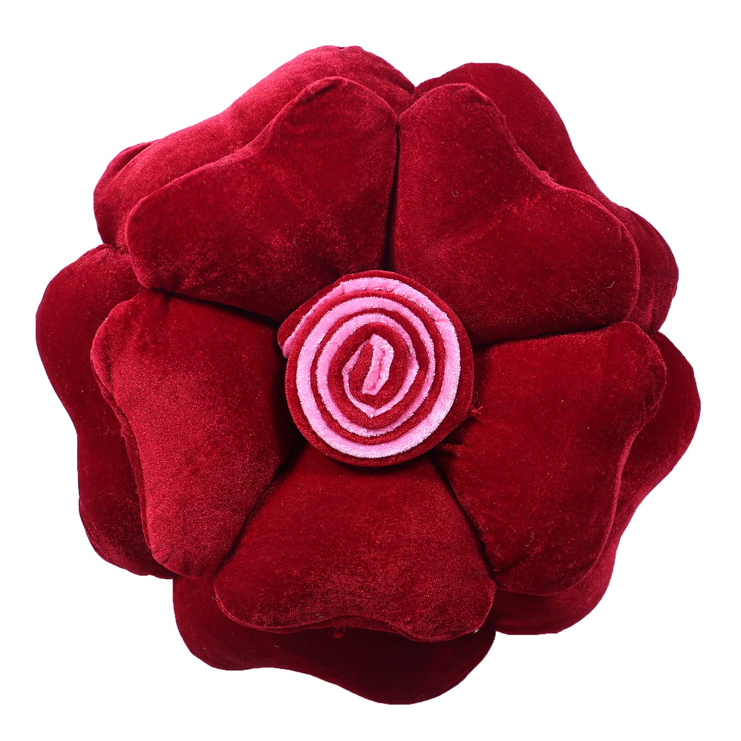 Buy Kuber Industries Rose Flower Shaped Pair Cushion|Soft & Decorative ...