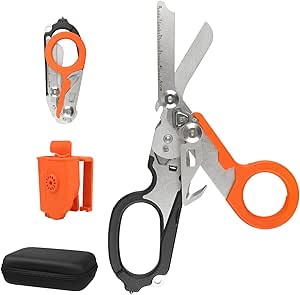 Amazon.com: OLIDIT 6in1 Trauma Shears with Holster, Emergency Foldable ...