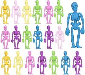 WELANE Halloween Skeleton Toys, 20 Pcs Soft Elasticity Decompression ...