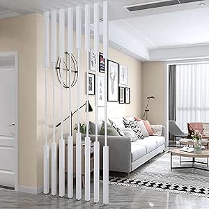 Partition Room Divider 6FT 7FT 7.5FT 8FT 9FT 10FT Tall 7-pcs Metal ...