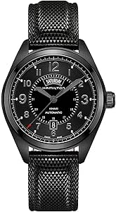 Amazon.com: Hamilton Men's H70695735 Khaki Field Day Date Black ...