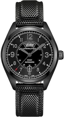 Amazon.com: Hamilton Men's H70695735 Khaki Field Day Date Black ...