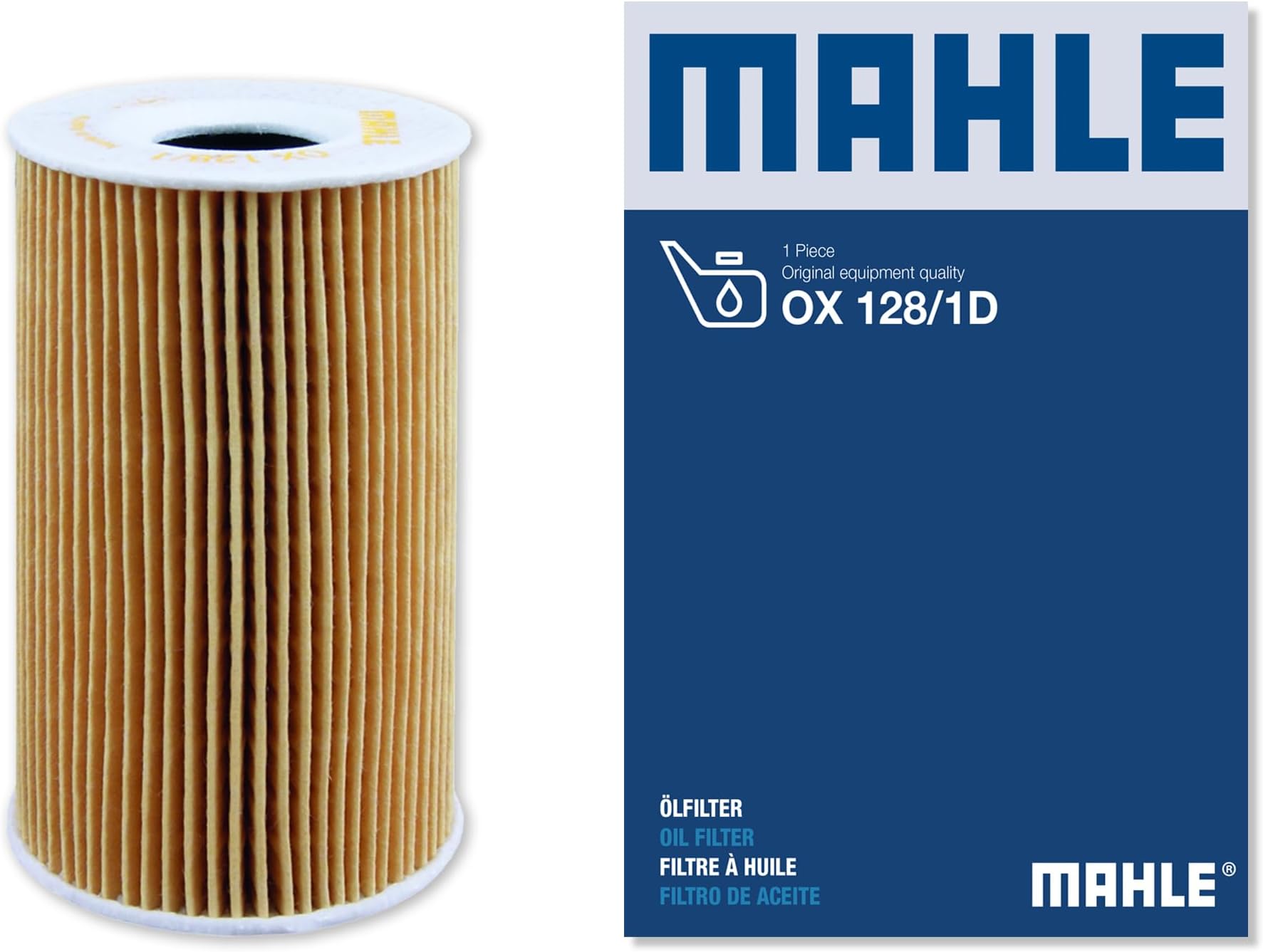 MAHLE Original OX 128/1D Oil Filter, Oil Filters & Accessories - Amazon ...