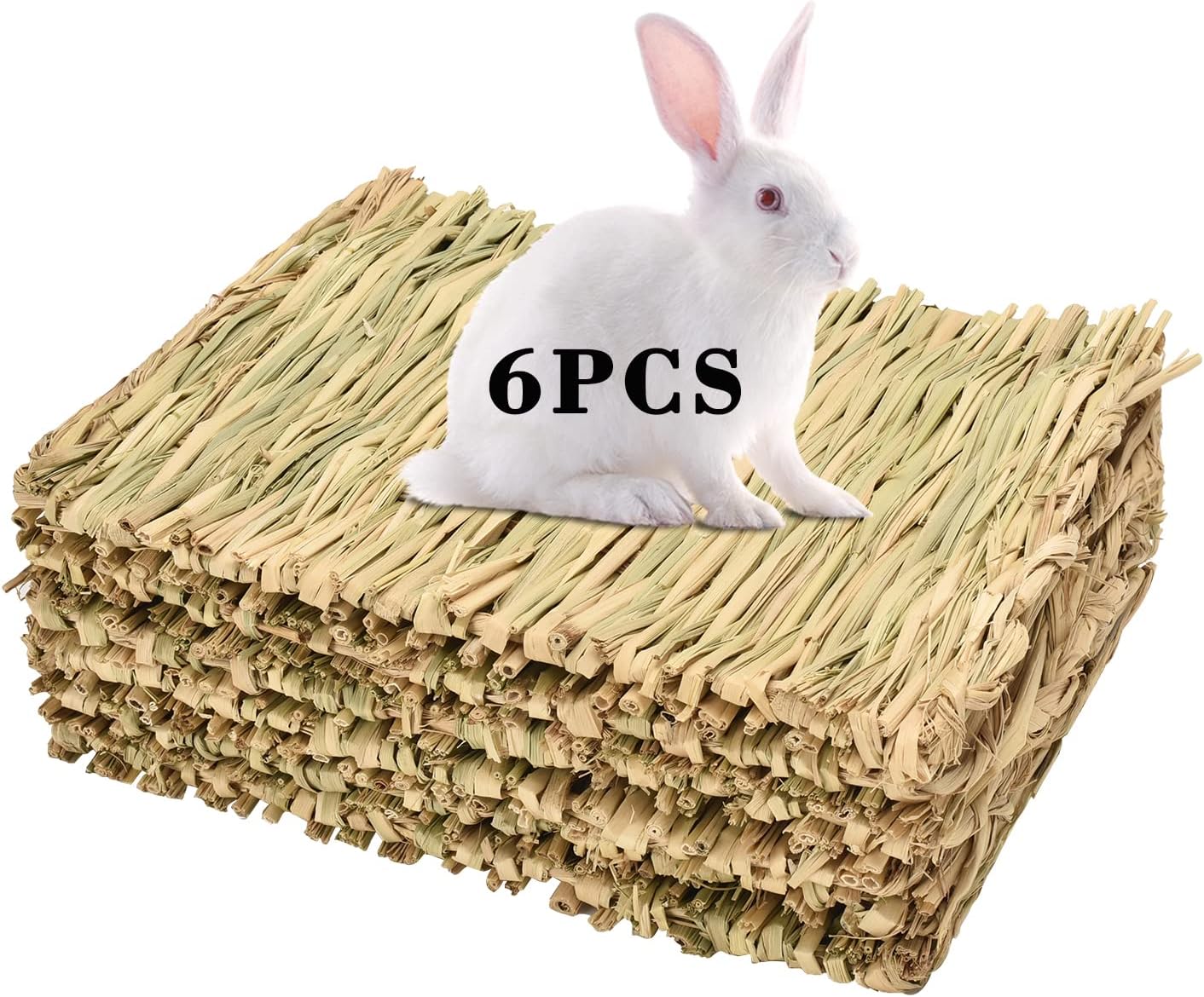 Grass mat for Rabbit Bunny Sangle Sopffy 6 Pcs,Rabbit Hay Mat,Small ...