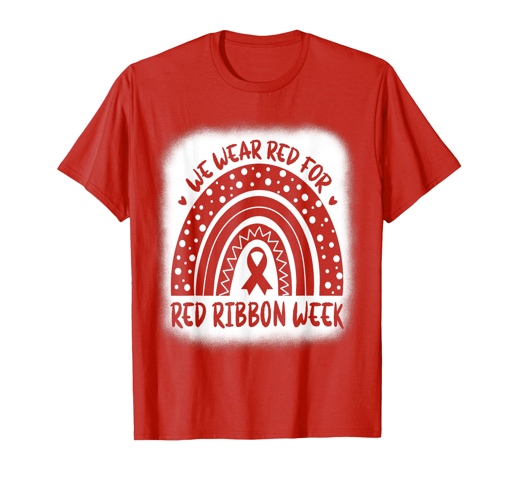 Amazon.com: Red Ribbon Week We Wear Red Ribbon Week Awareness T-Shirt ...
