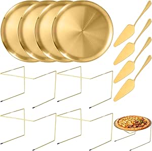 Amazon.com: 12 Pcs Pizza Pan Riser Stands Sets Includes 4 Metal Pizza ...