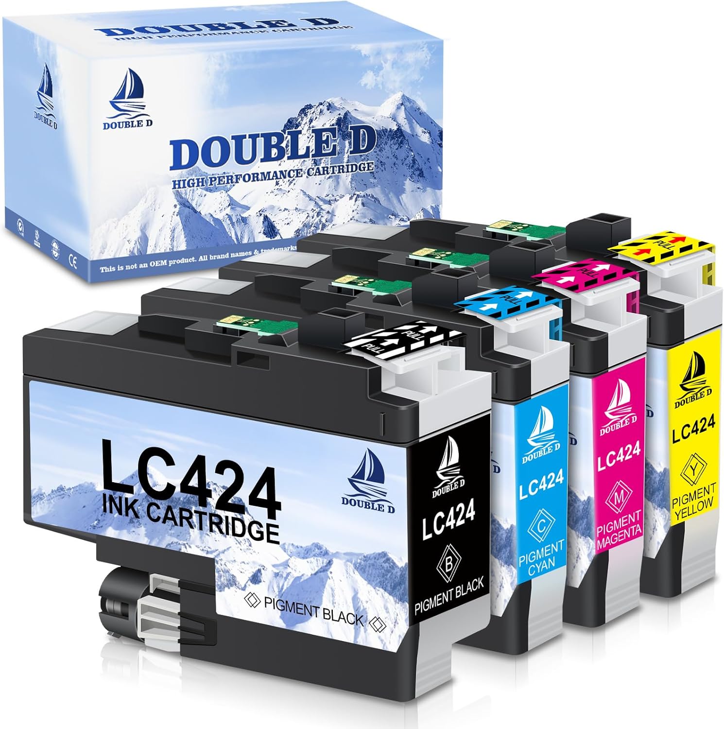DOUBLE D LC424 Ink Cartridges Multipack for Brother LC424 LC424XL LC ...