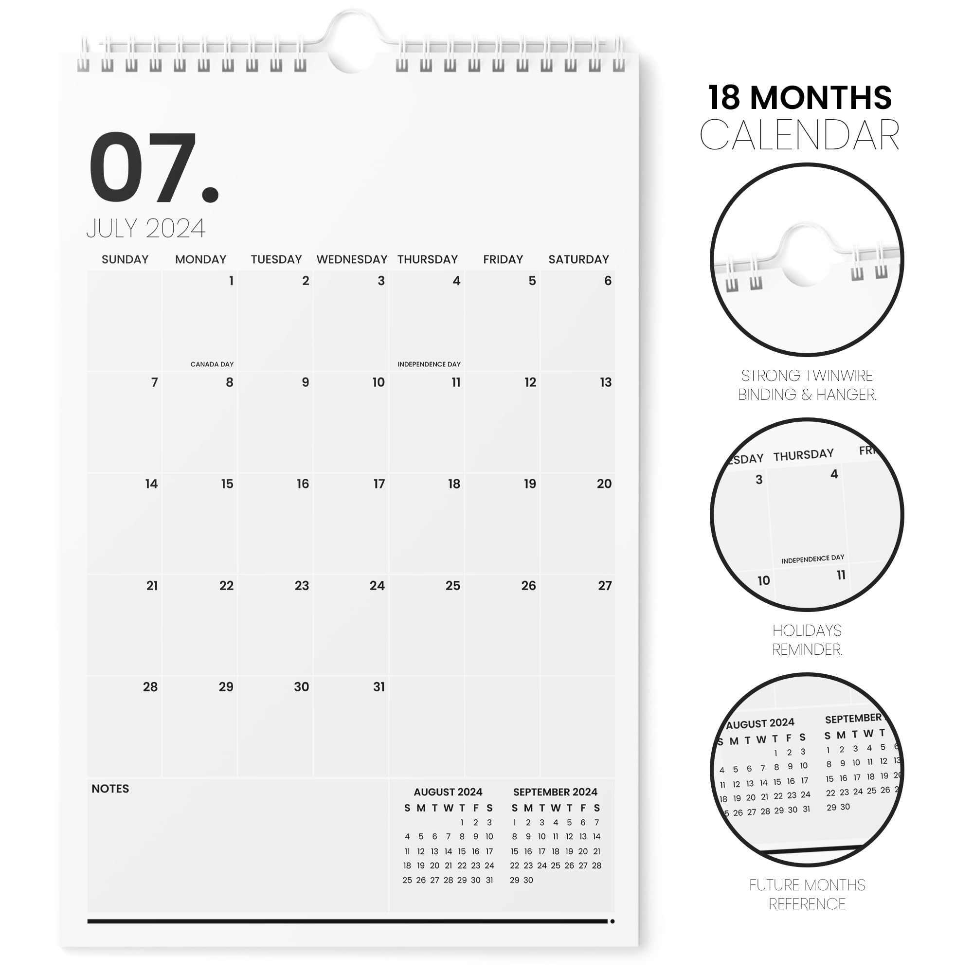 Snapklik.com : Karto Wall Calendar 2024-2025 - Vertical 11x17 Inch Runs ...