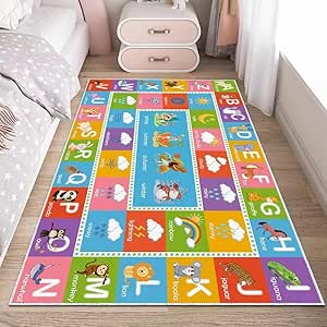 Amazon.com: SAMESIEG ABC Alphabet Rug, 3'x5' Educational Play Rug ...