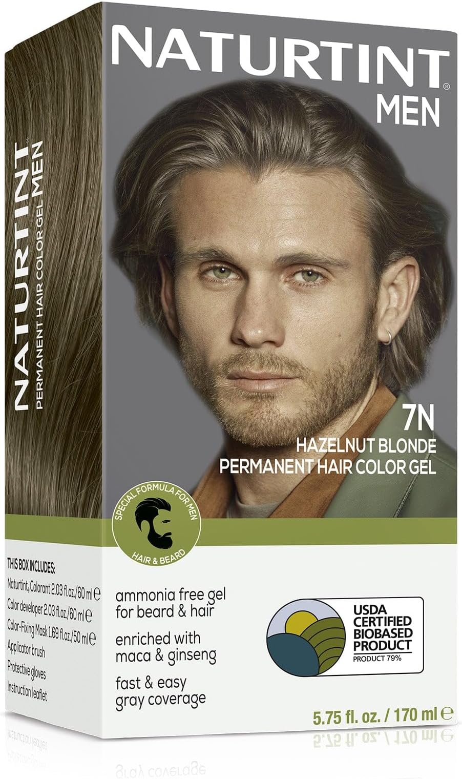 Amazon.com : Naturtint Mens Permanent Hair Color 7N Hazelnut Blonde for ...