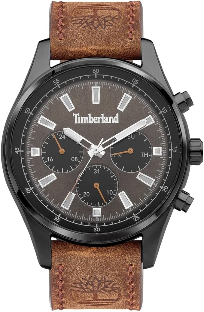 Timberland Men's Analogue Quartz Watch with Leather Strap TDWGF2100402 ...