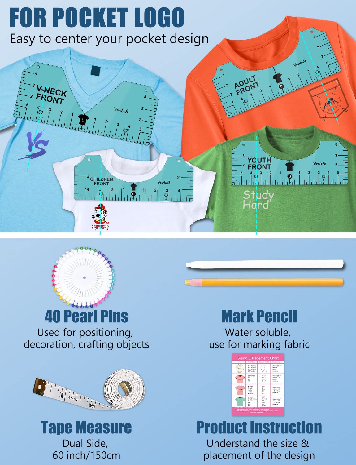 Snapklik.com : Vowlove Tshirt Ruler Guide For Vinyl Alignment - T Shirt ...
