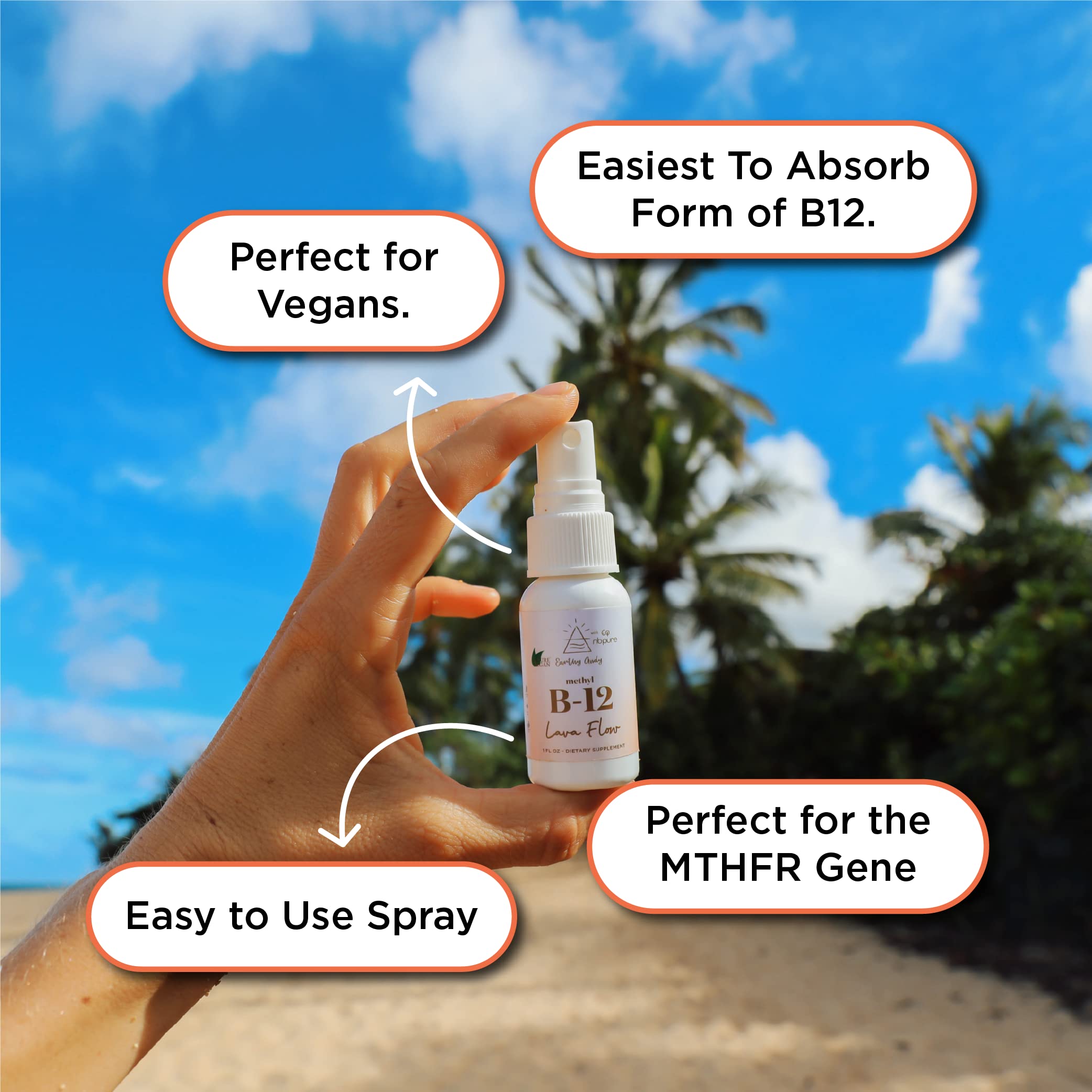 Snapklik.com : Nbpure Earthy Andy Lava Flow Vitamin B12 Spray