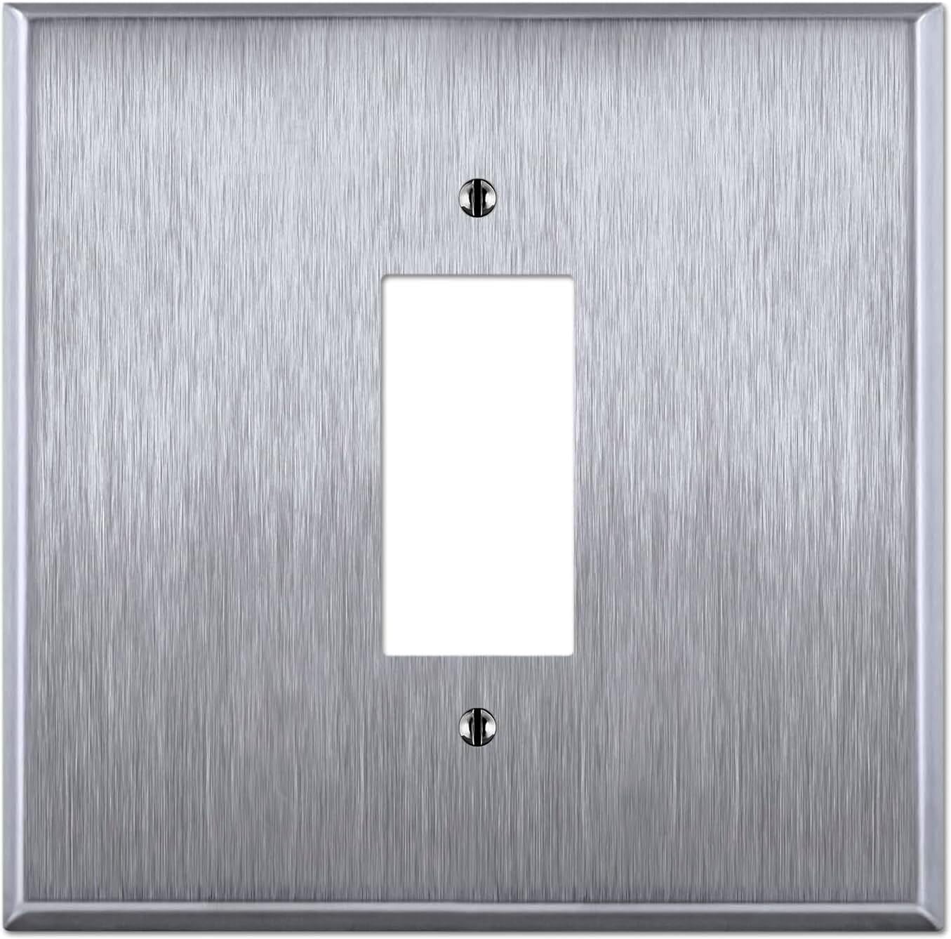 Oversized Metal Light Switch Plate 5.5” Jumbo 2 Gang | White Extra ...