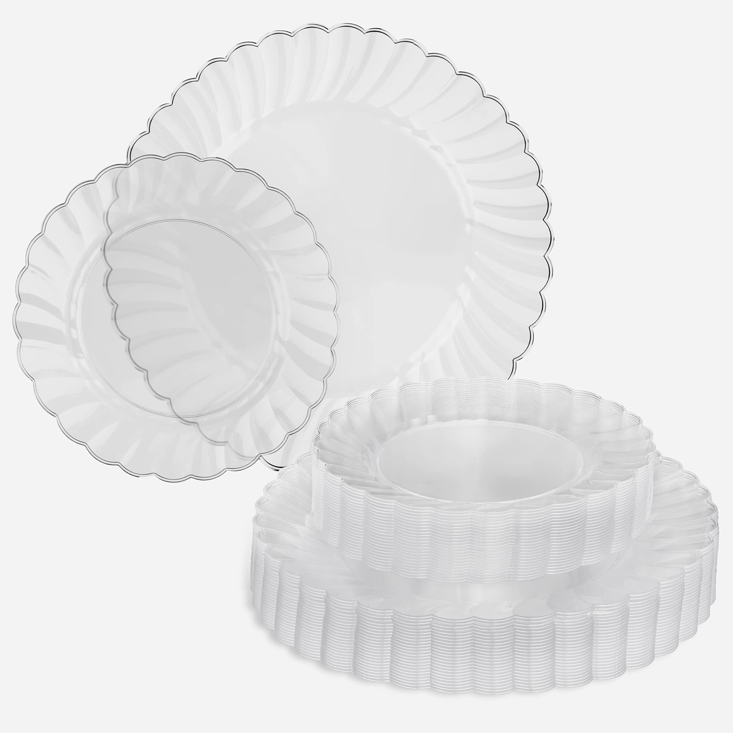 Amazon.com: Oasis Creations Premium Hard Plastic Plate Set 50 x 9 ...