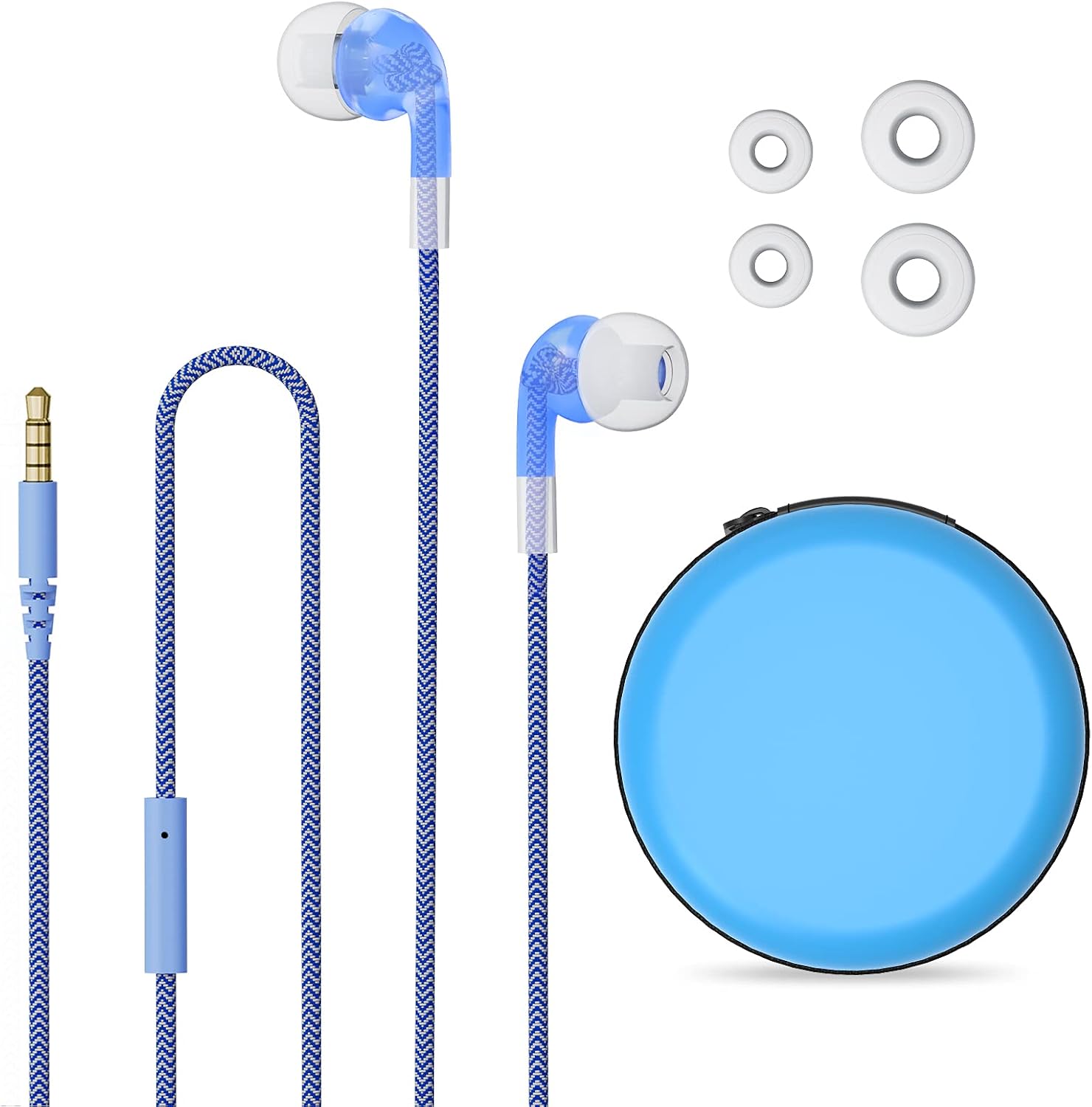 Amazon.com: GEEKRIA Kids Wired Earbuds with Mic & Volume Control for ...