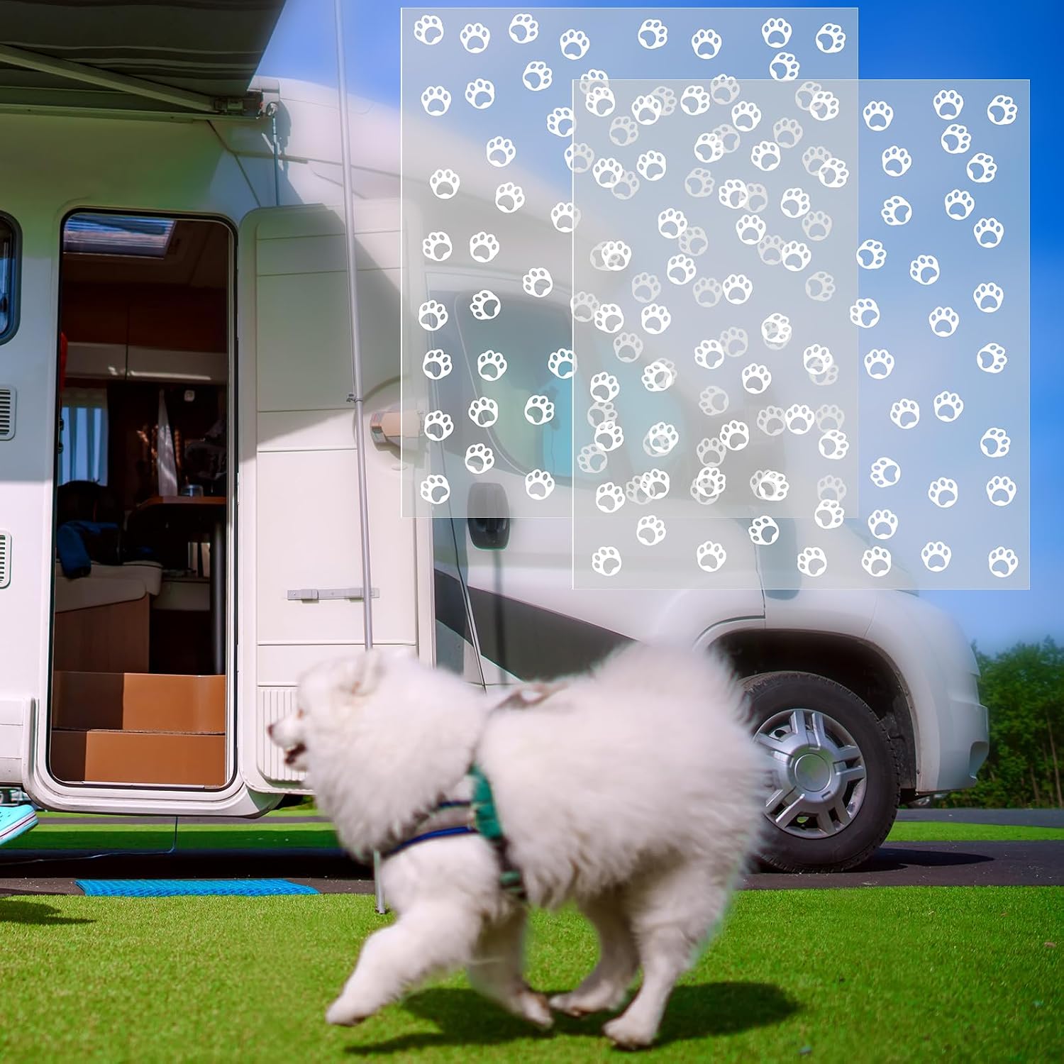Amazon.com: Pushglossy 2 Pcs 27'' x 24'' RV Screen Door Protector Paw ...