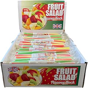 100 X Fruit Salad Rainbow Rock Sticks Handmade Traditional Rainbow ...