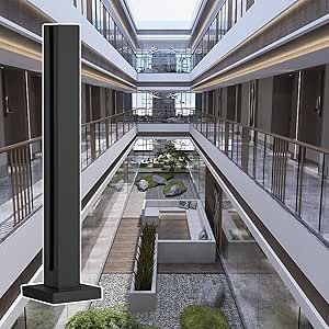 Banks Hotel Restaurant Glass Panels Post Black, Stainless Steel Glass ...