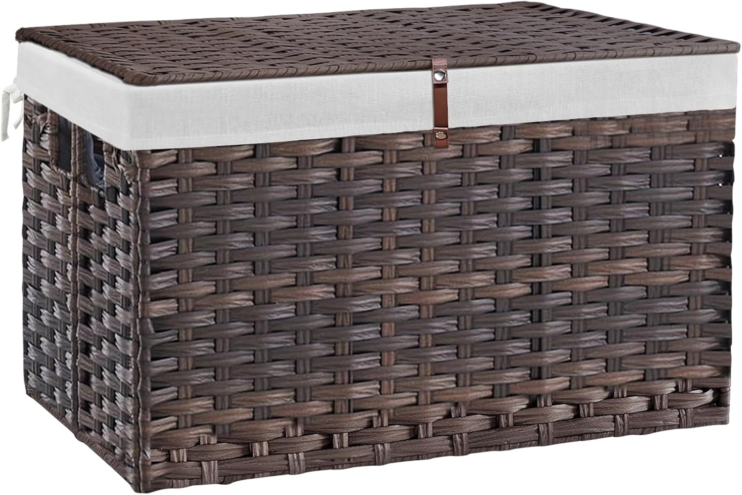 Amazon.com: 180L Wicker Storage Basket with Lid, Handwoven Rattan Large ...