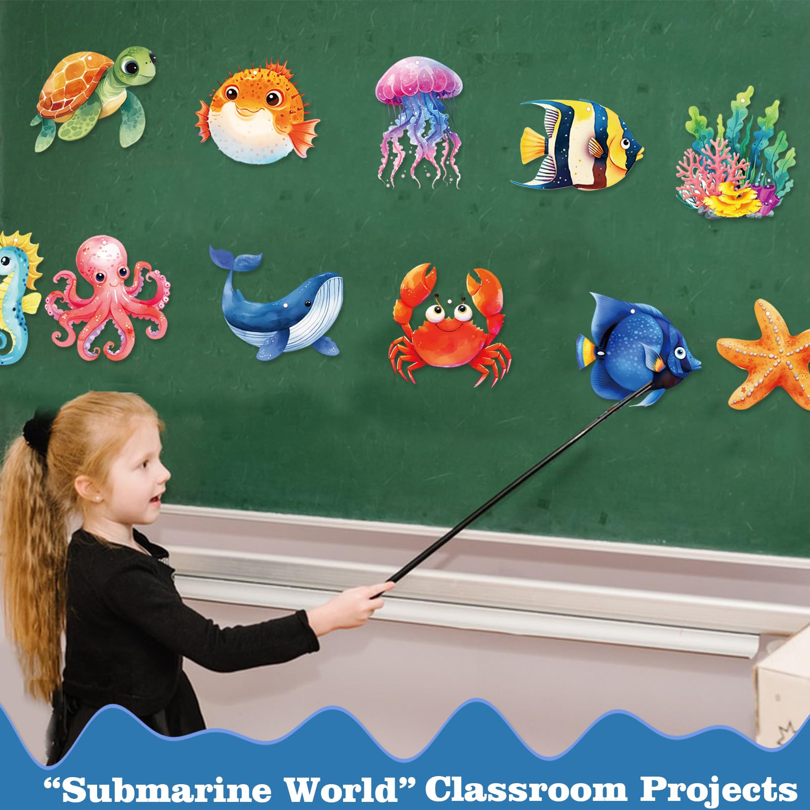 Snapklik.com : 26 Pieces Sea Creature Cutouts Tropical Fish Cutouts ...