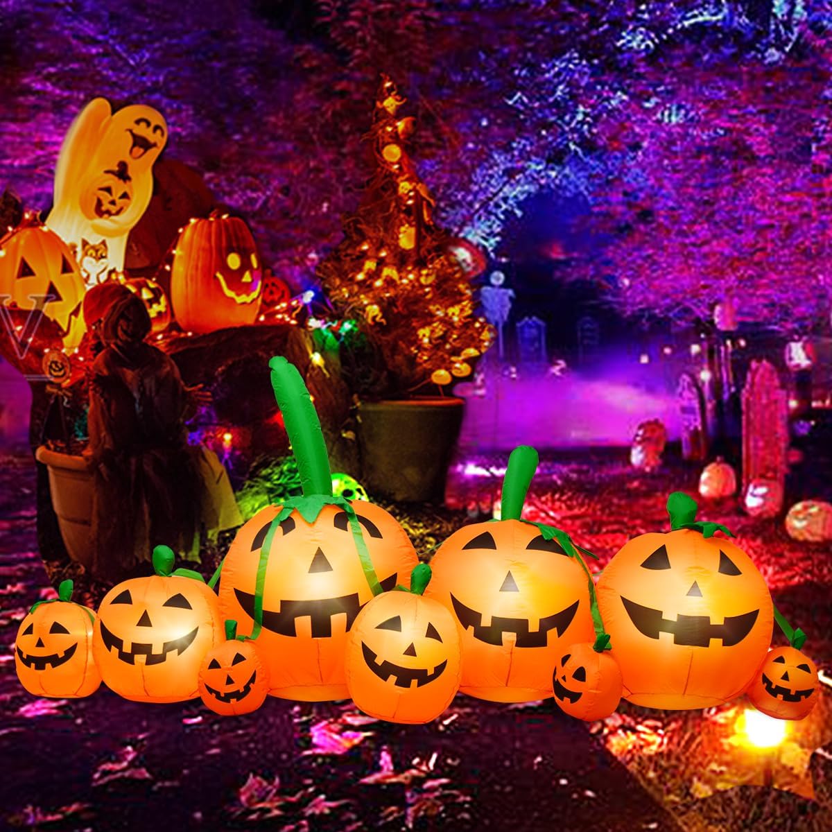 Amazon.com: 10FT Disney Halloween Inflatable Pumpkin Decorations ...