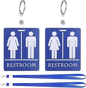Amazon.com: 2 Sets Restroom Passes, Bathroom Pass Restroom Hall Pass ...