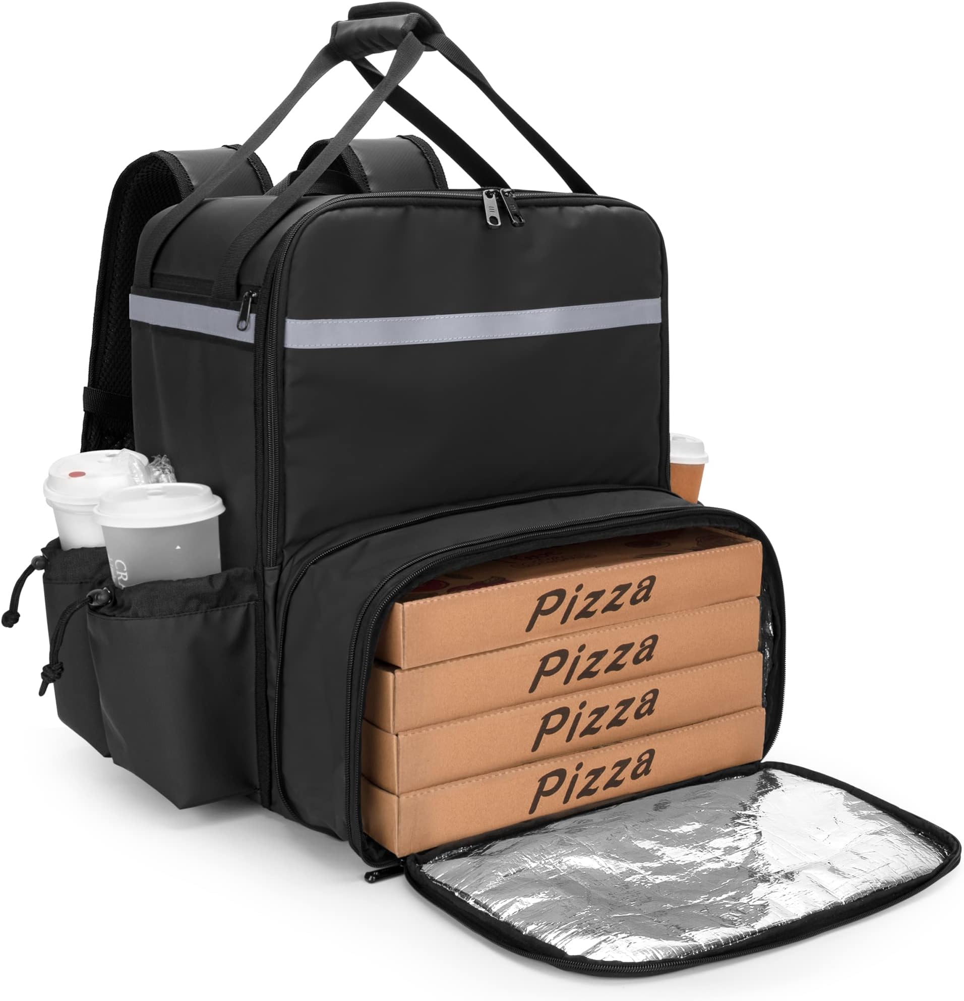 Amazon.com: ISFC Thermal Food Delivery Backpack with Cup Holders ...