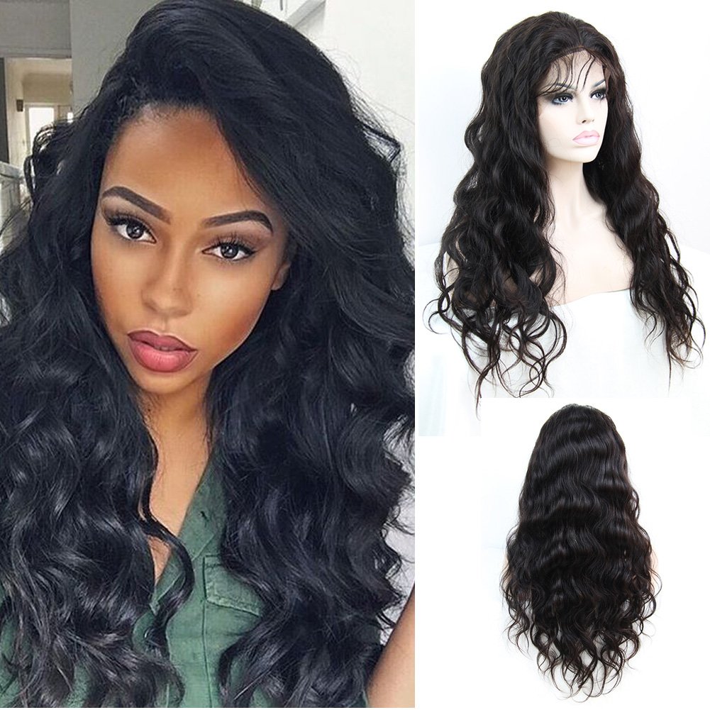 Amazon.com : SHANELL Virgin Hair Human Lace Front Wigs Brazilian Remy ...
