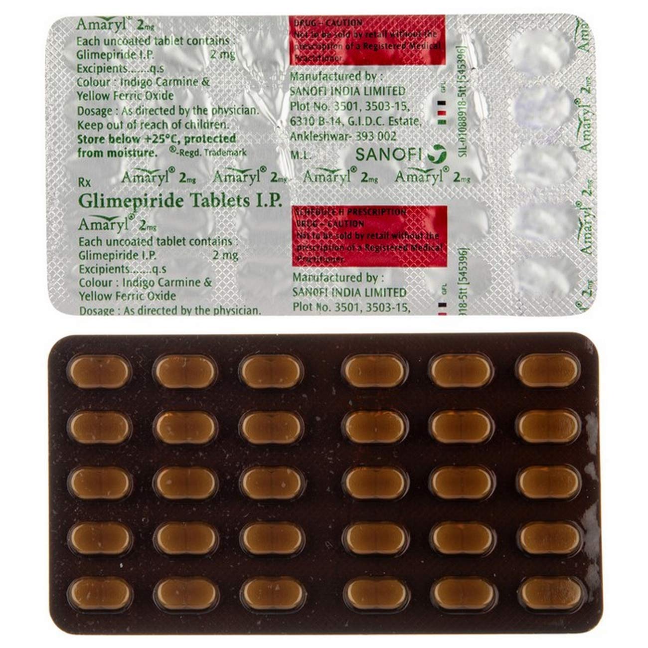 Amaryl 2 mg - Strip of 30 Tablets : Amazon.in: Fashion