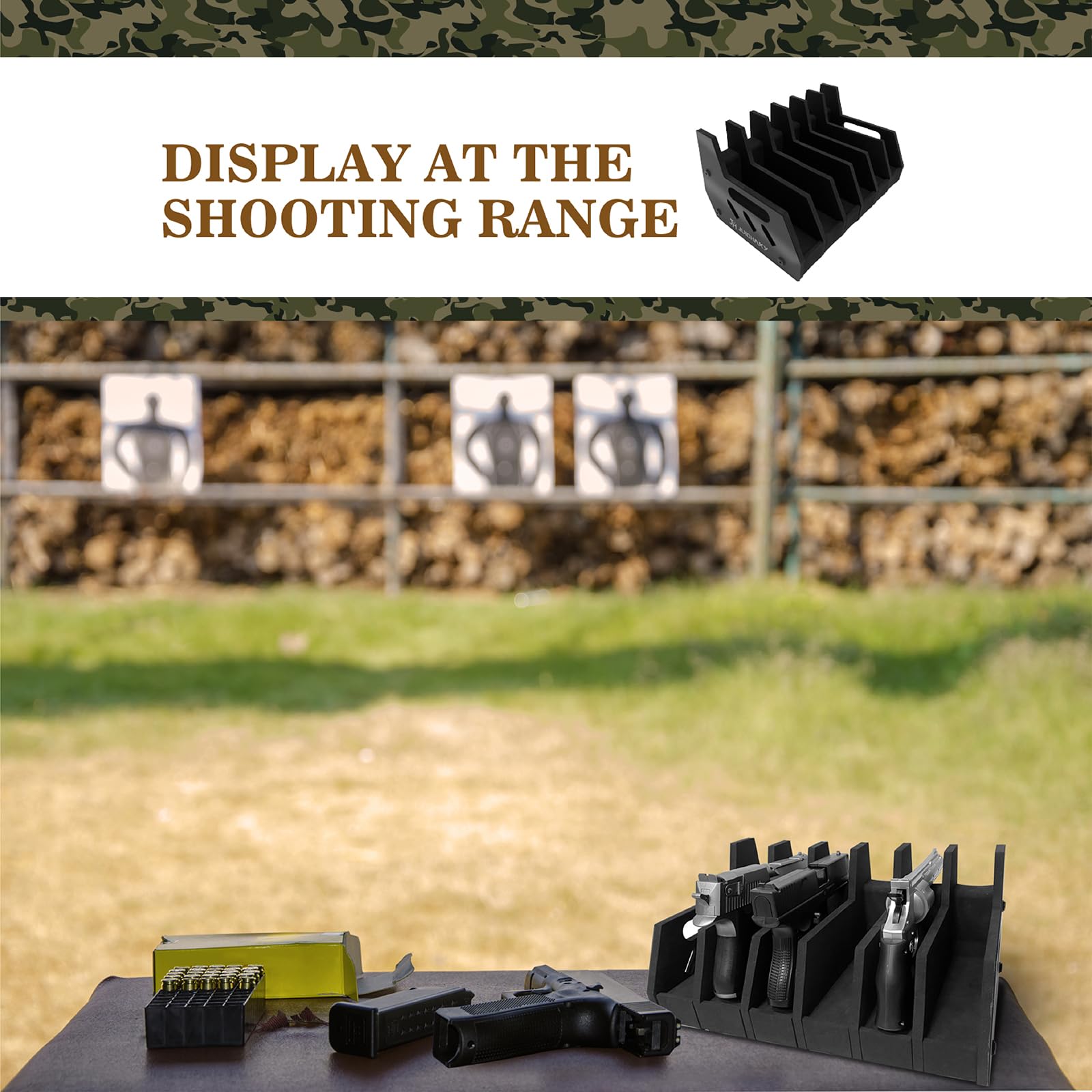 Snapklik.com : 4 Gun Slots Pistol Rack, Soft Foam Gun Safe Pistol ...