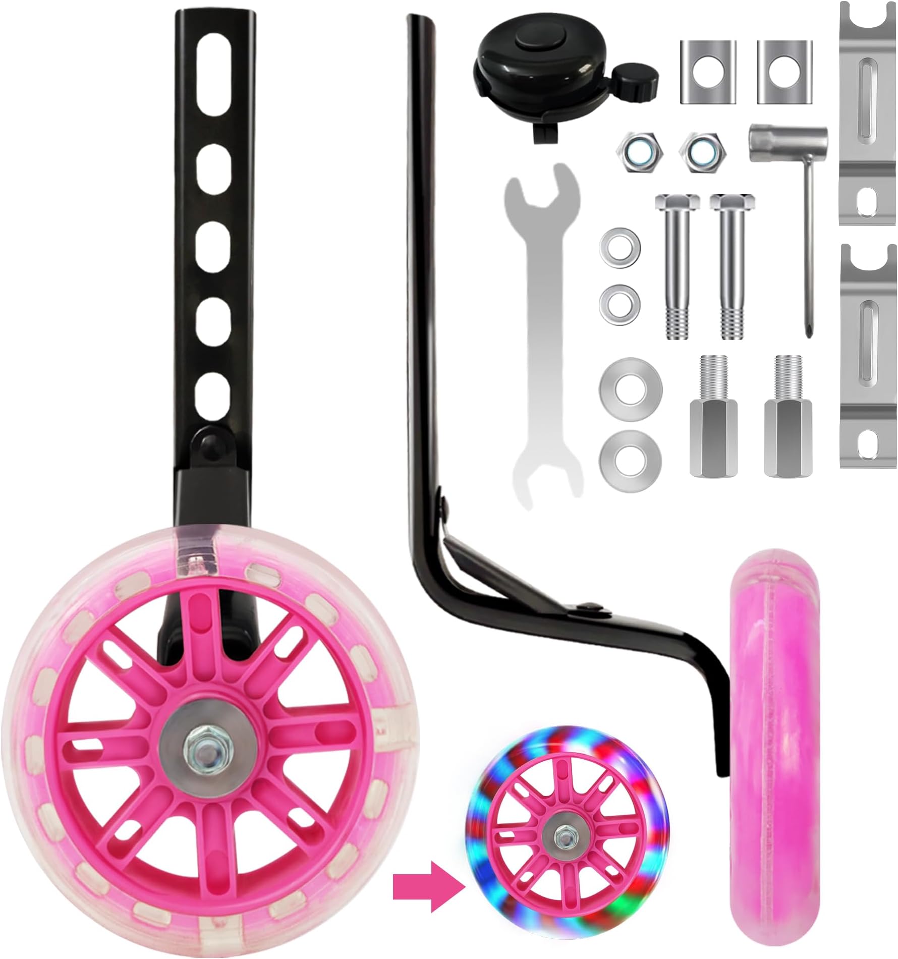 CycForge Bike Stabilisers for childs Bikes - Equipped with Flashing ...