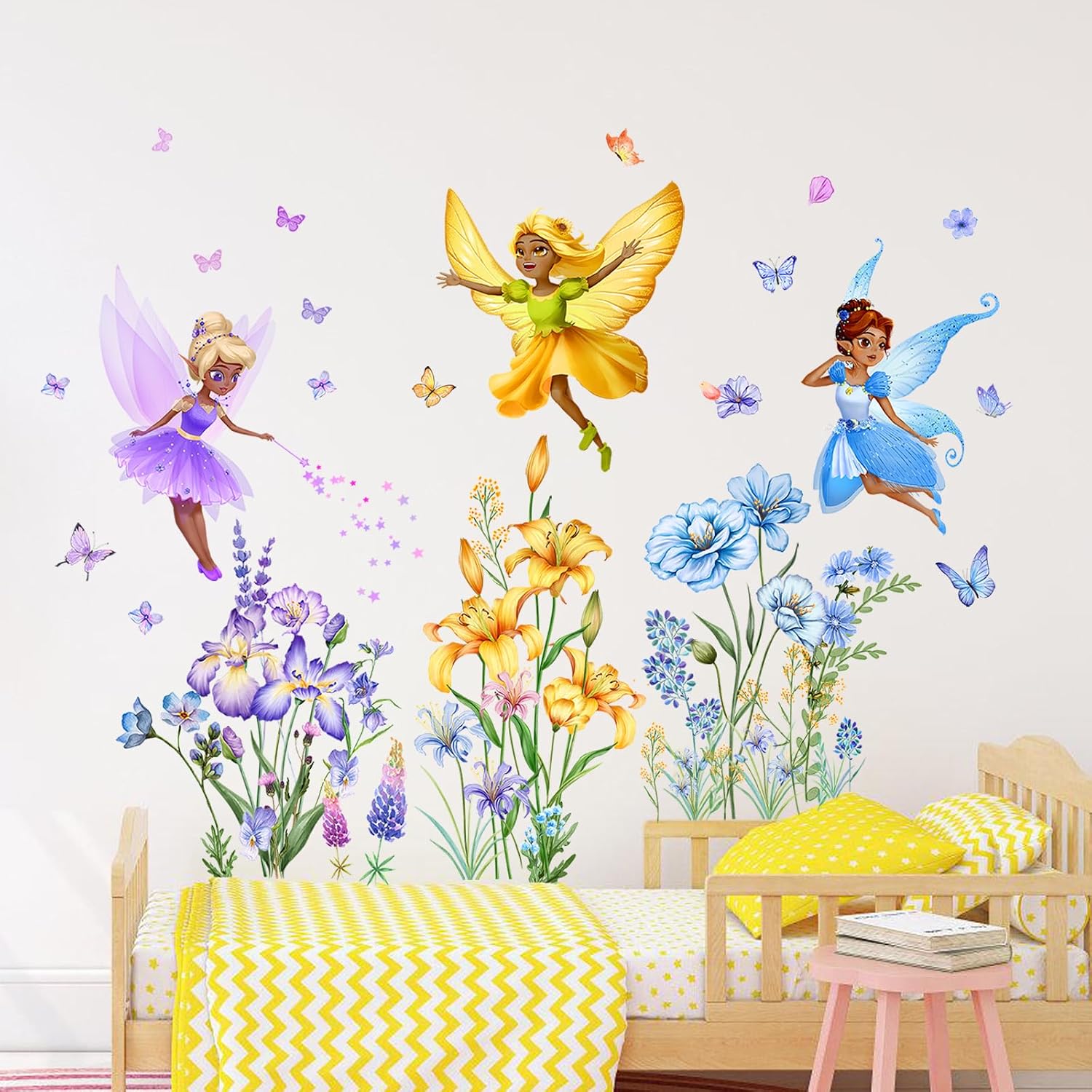 Amazon.com: Vikodor Flower Wall Decals Peel and Stick DIY Floral Wall ...