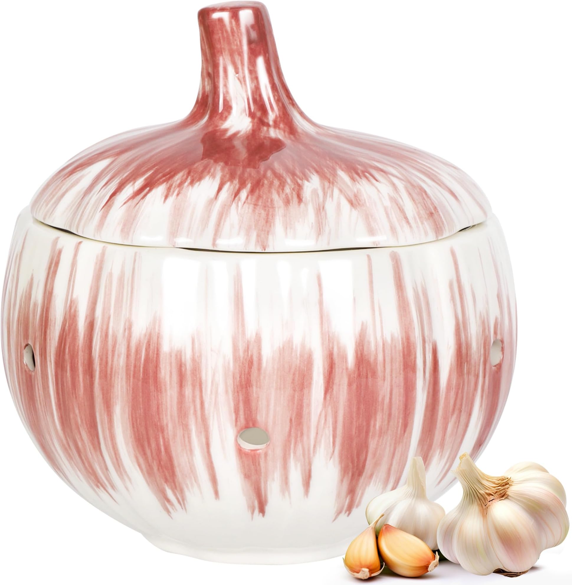 Amazon.com: ceiiseaon Garlic Keeper for Counter, Ceramic Garlic ...