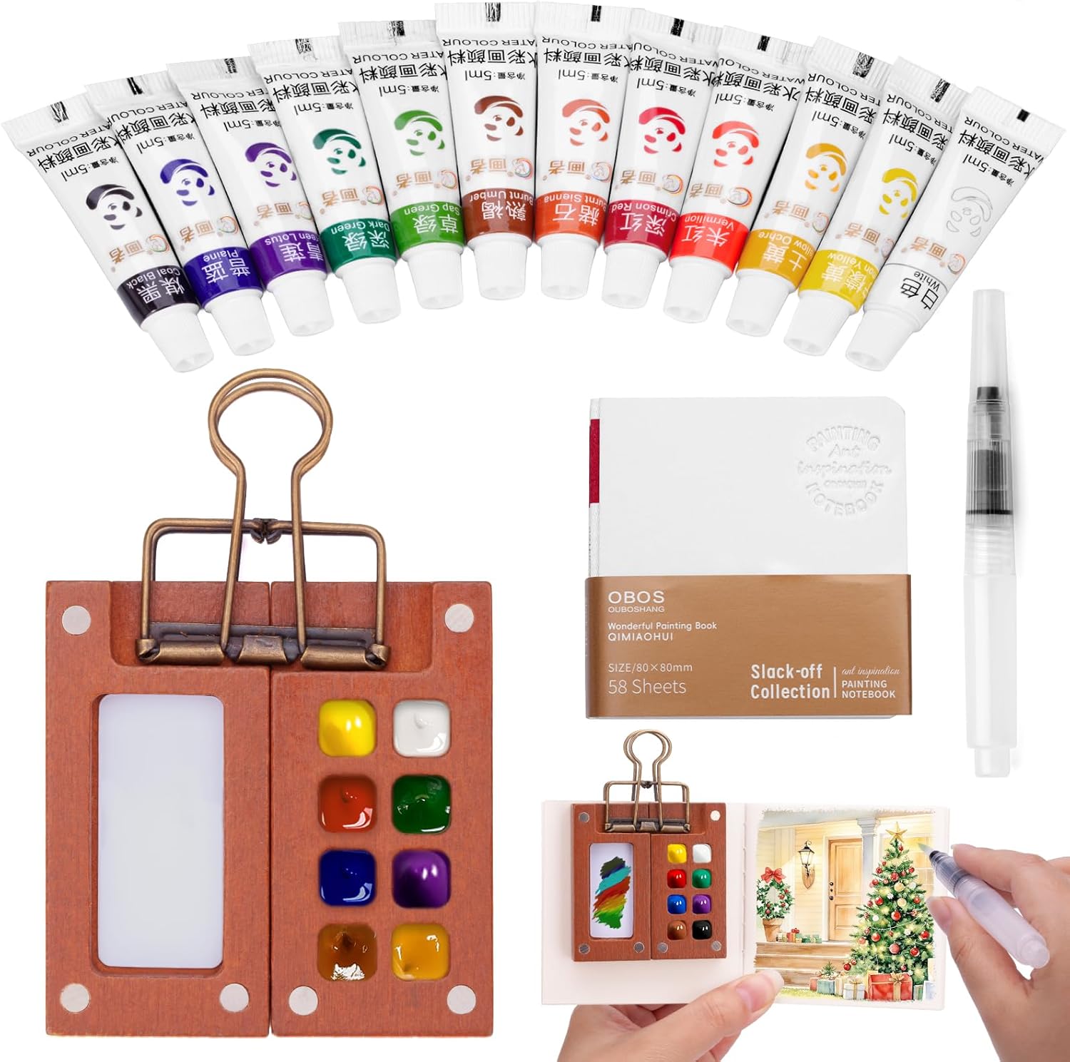 Mini Watercolor Paint Set Travel, Tiny Mini Watercolor Kit, Portable ...