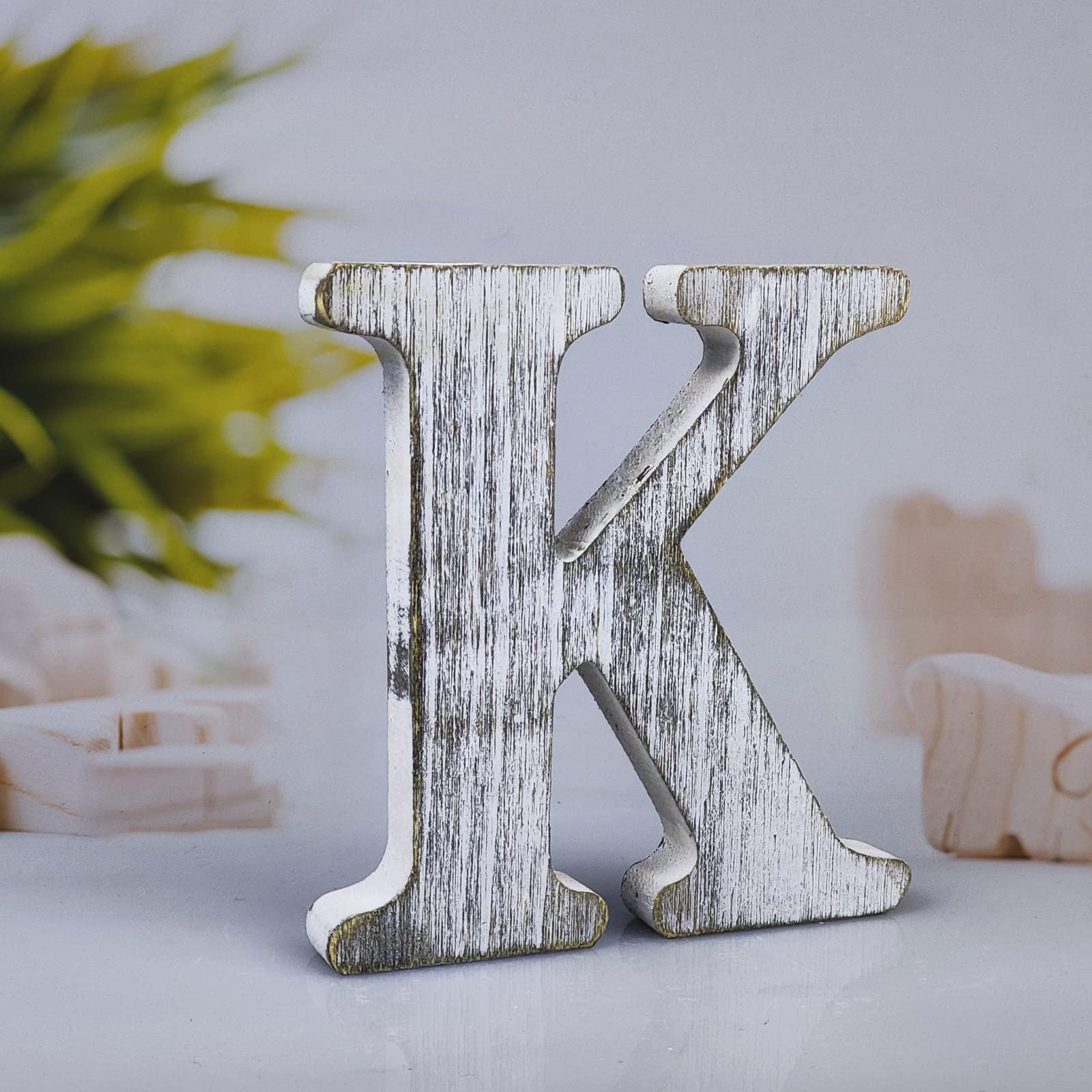 Amazon.com: WOODOUNAI 4 Inch Wood Letters Unfinished Rustic Wood ...