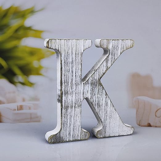 Amazon.com: WOODOUNAI 4 Inch Wood Letters Unfinished Rustic Wood ...