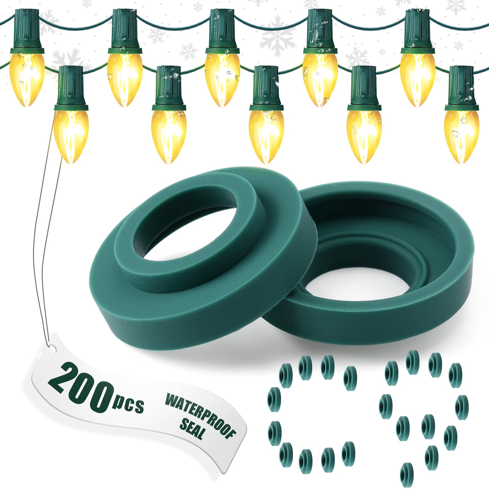 Amazon.com: Innconee 200 Pcs C9 Seal Ring Christmas Socket O-Ring Quick ...