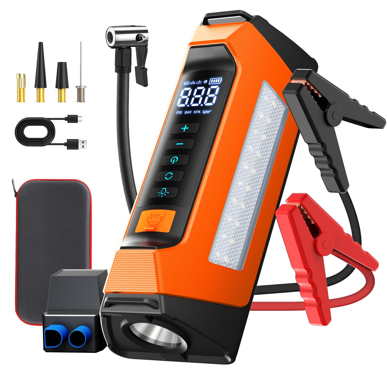Portable Battery Jumper Air Compressor Combo Cheap Mini 4 In 1 Car