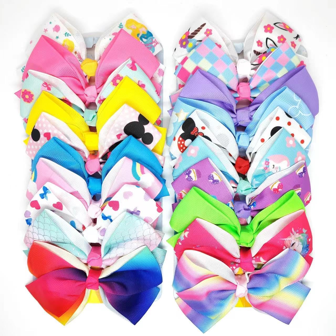 Amazon.com : 20PCS Hair Bows for Girls Alligator Clips Grosgrain Ribbon ...