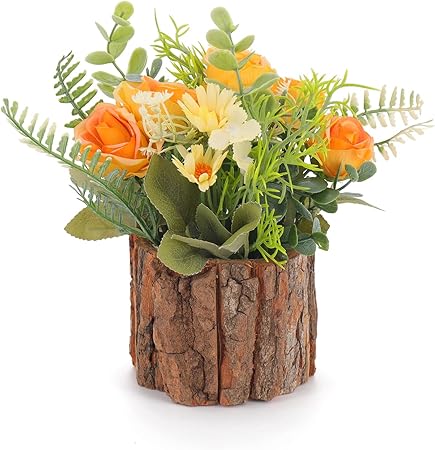 Artificial Flowers with Pot, Combination of Fake Silk flowers and ...