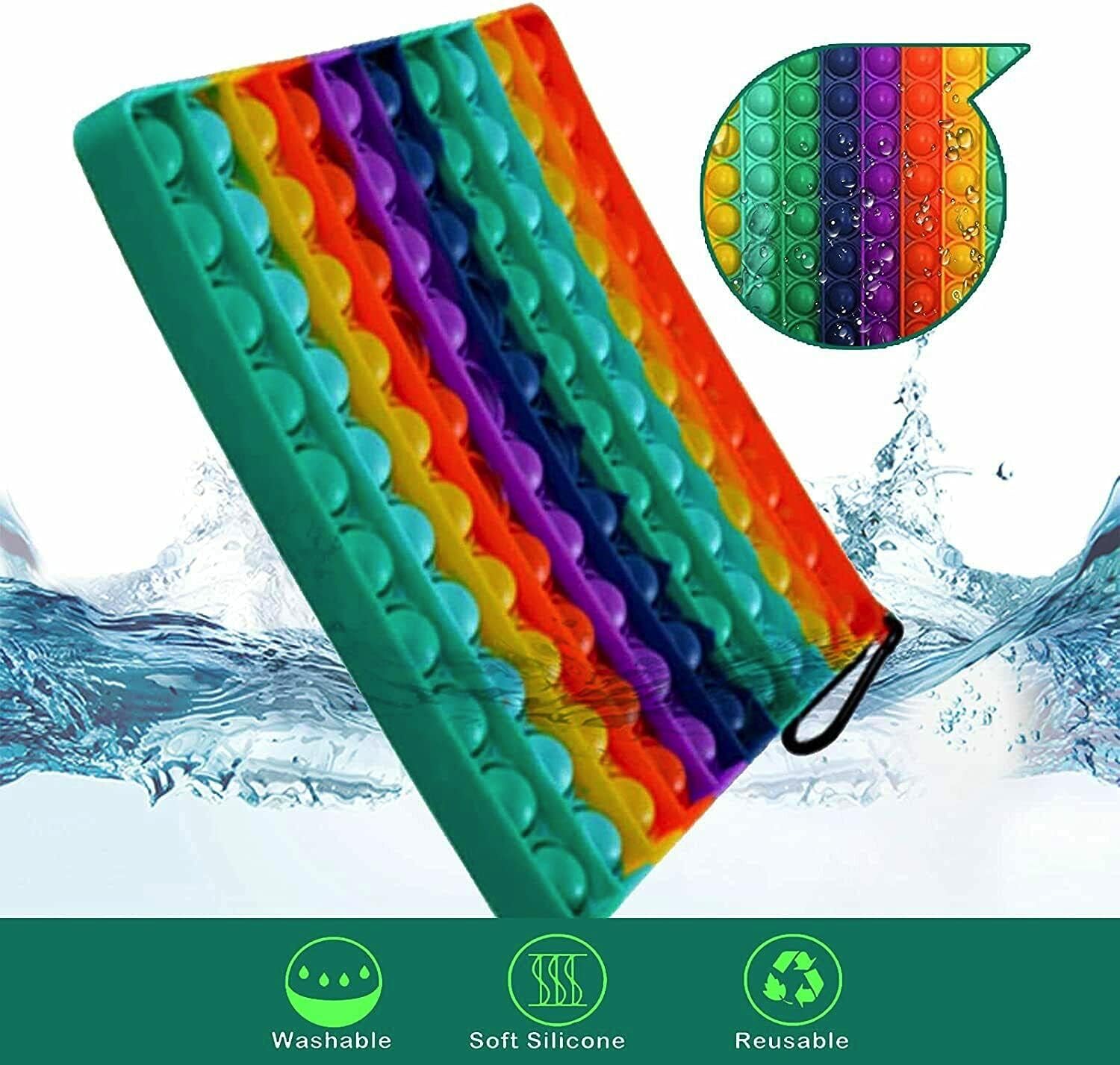 SDG | Square Pop It Fidget Toy | Huge 100 Bubble | 20cm x 20cm ...