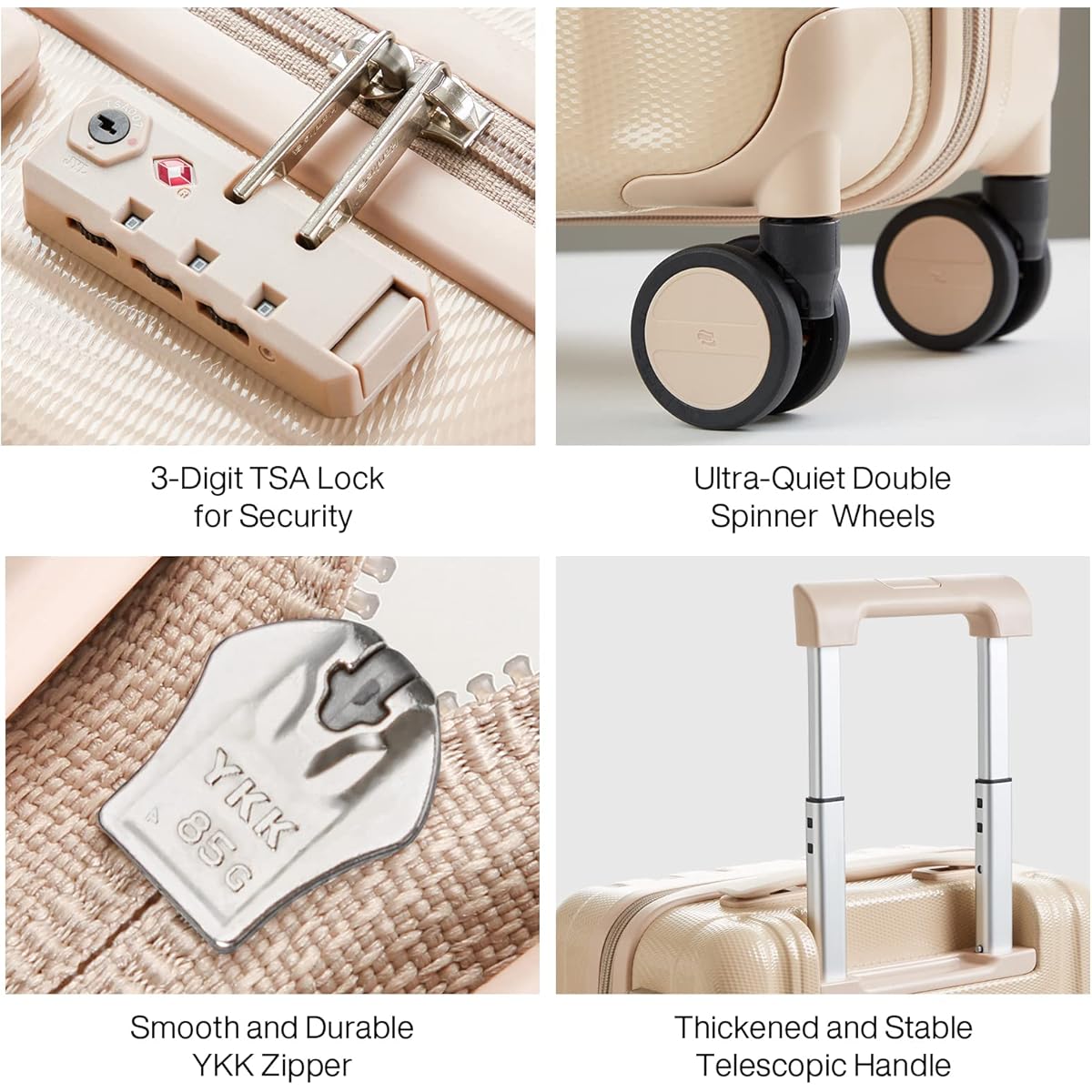 $23/mo - Finance Hanke 20 Inch Carry On Luggage Airline Approved ...