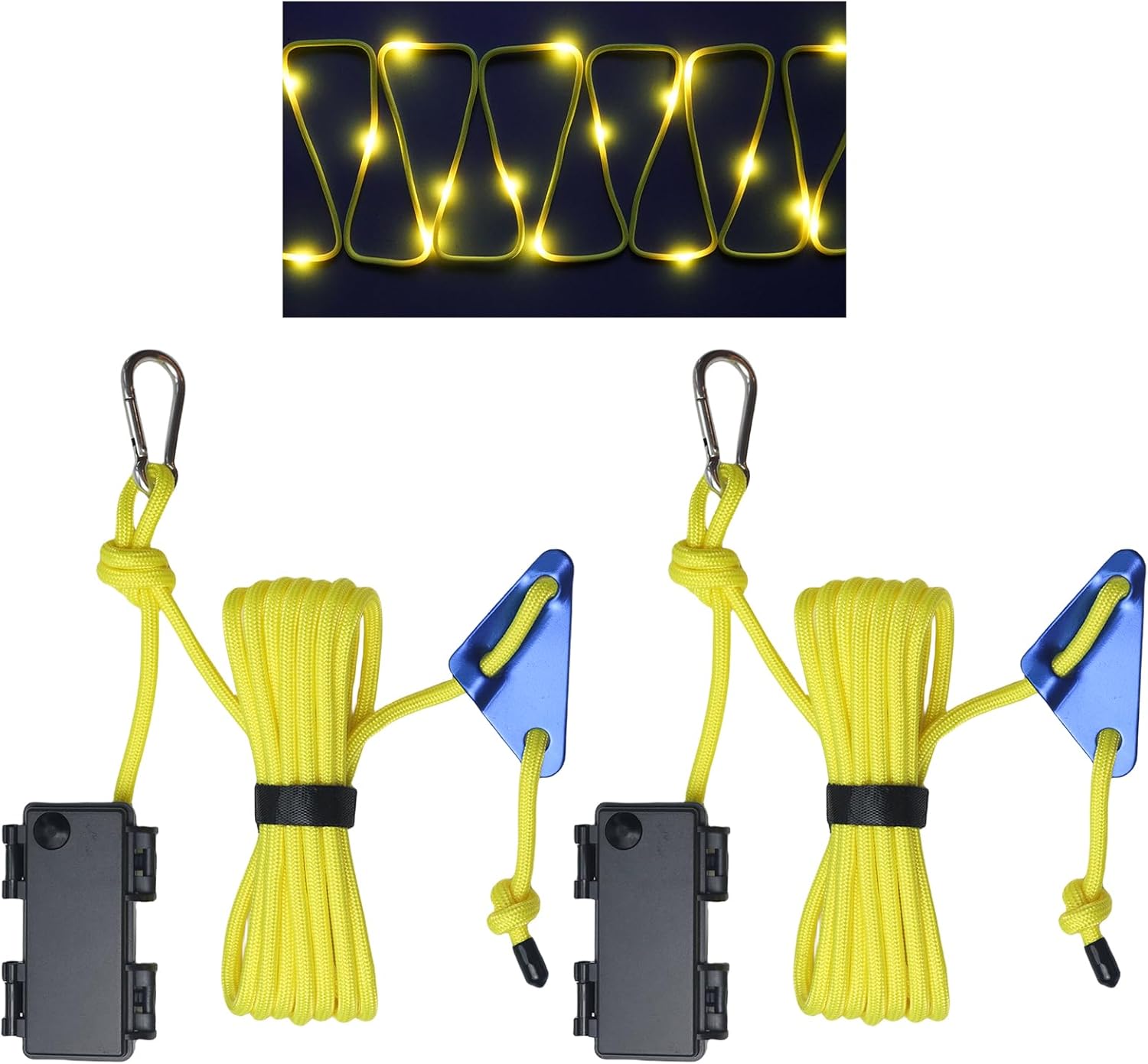 Amazon.com : Feveqher 2 Pack Luminous Guy Rope, Warning Guy Line, Wind ...