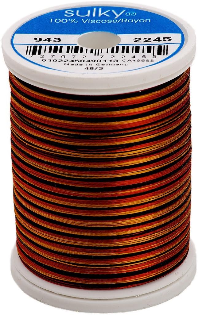 Amazon.com: Sulky Of America 268d 40wt 2-Ply Variegated Rayon Thread ...