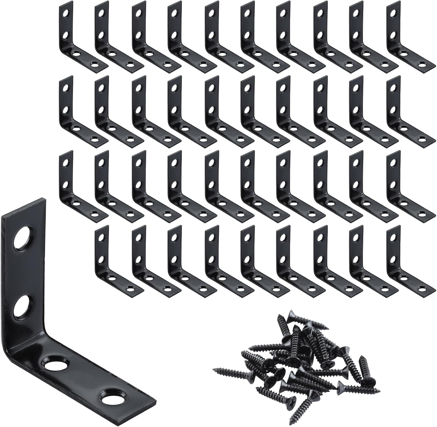 Amazon.com: HOME MASTER HARDWARE L-Shaped Corner Braces, 40-Piece Metal ...
