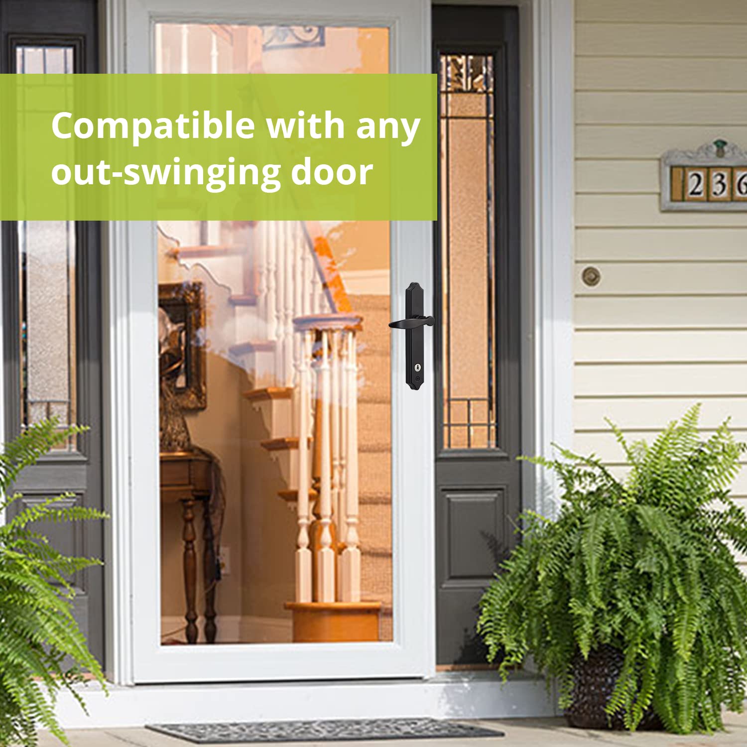 Snapklik.com : Ideal Security Matte Black Storm Door Handle